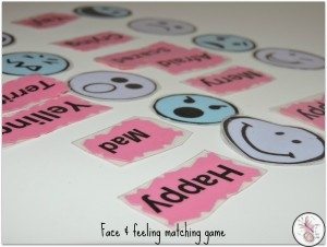 Face & Feelings Matching Game - Diary of a First Child