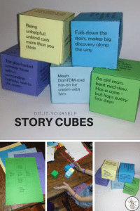 DIY Story Cubes {And Free Story Elements Download} - Diary of a First Child
